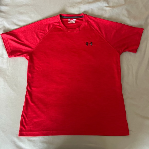 Under Armour | Shirts | Underarmour Mens Red Tech Tee Large | Poshmark